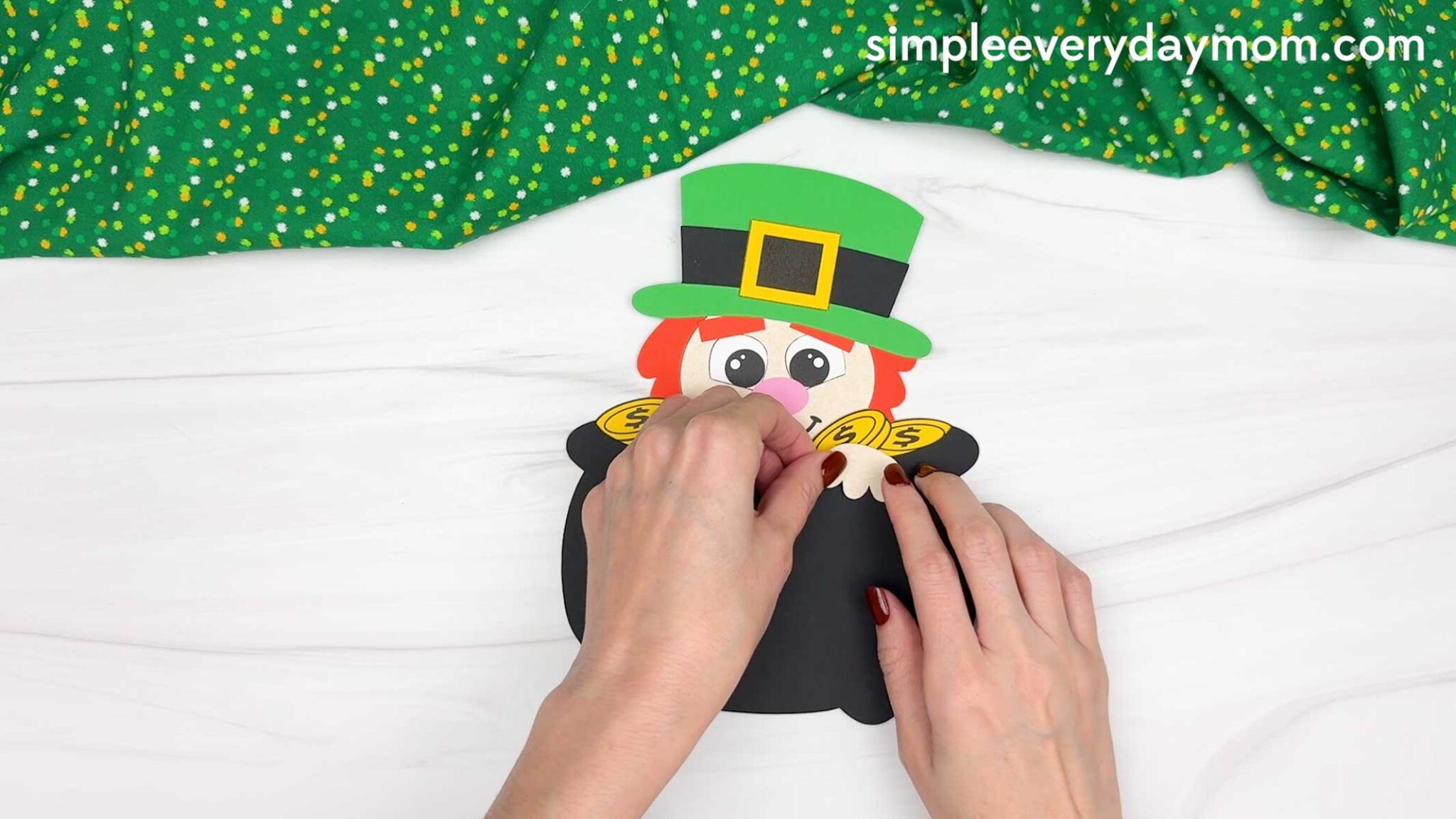 Leprechaun in a Pot of Gold Craft for Kids [Free PDF Template]