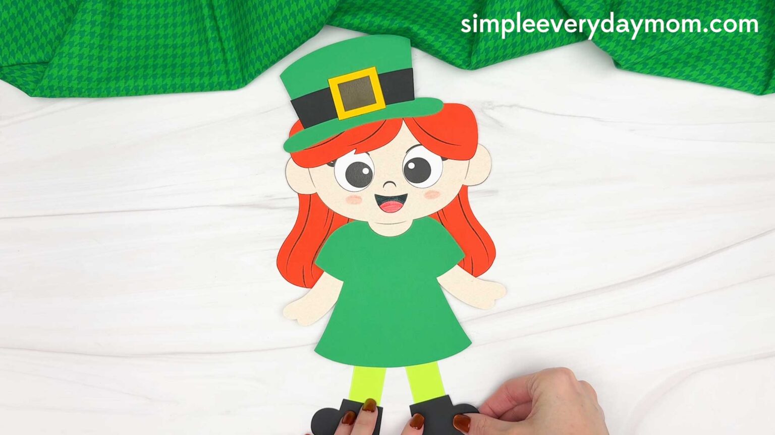 Girl Leprechaun Craft for Kids [Free Printable Template]