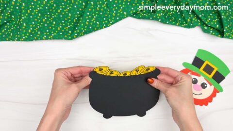 Leprechaun in a Pot of Gold Craft for Kids [Free PDF Template]