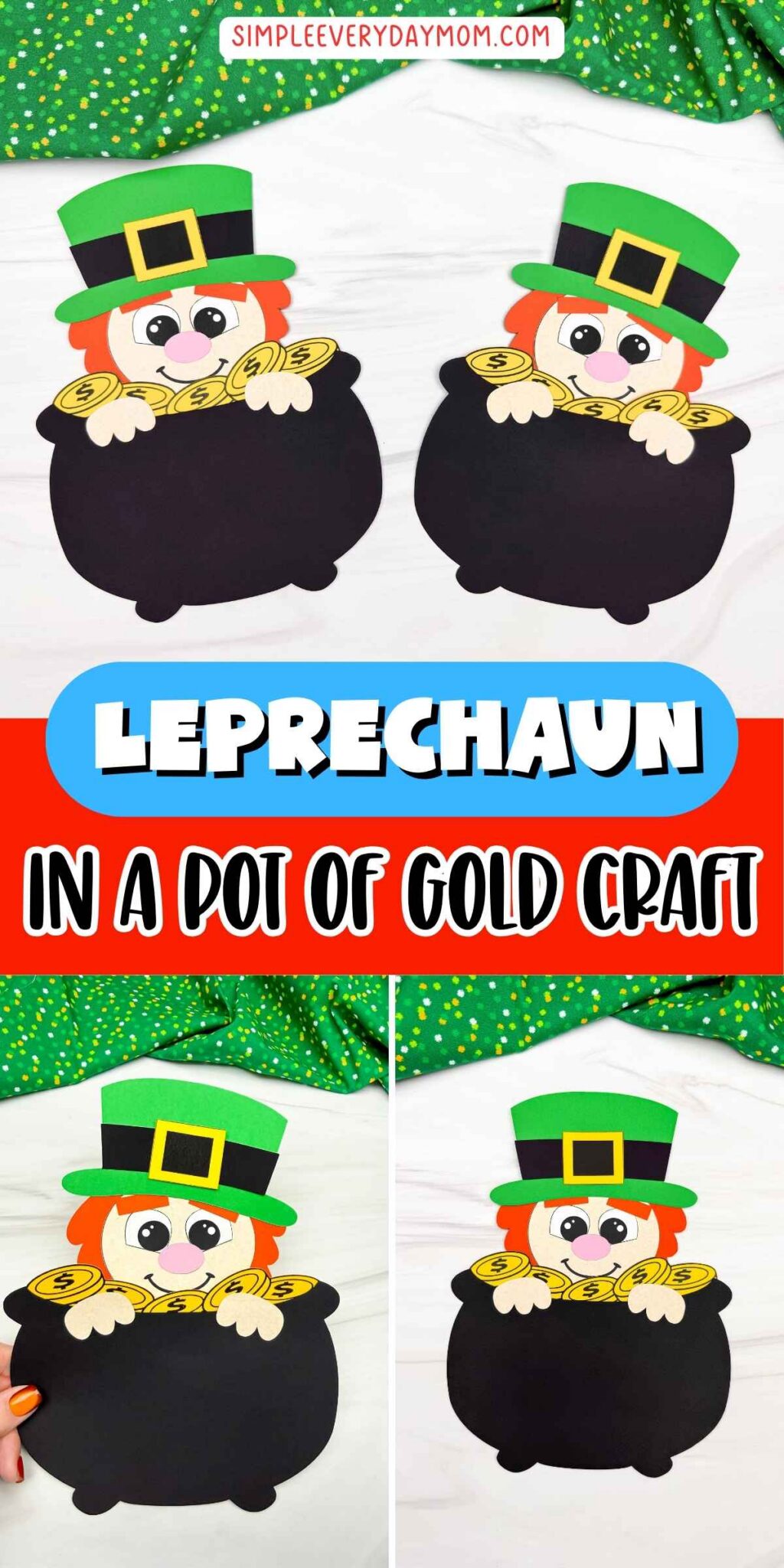 Leprechaun in a Pot of Gold Craft for Kids [Free PDF Template]