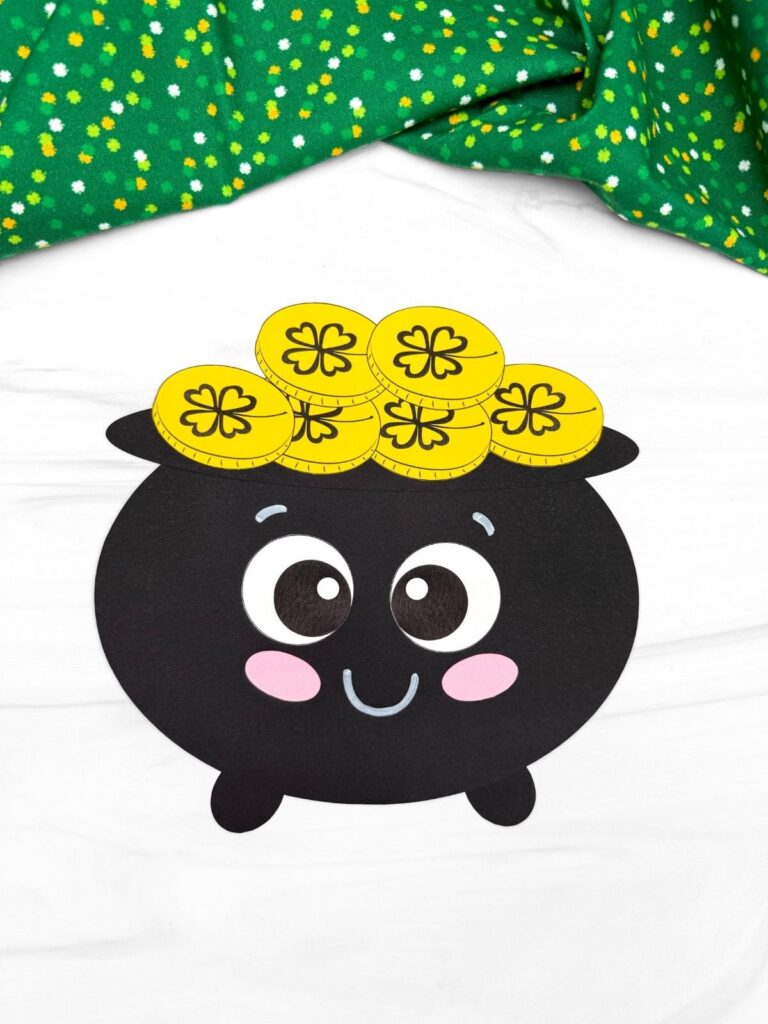Pot of Gold Shape Craft for Kids [Free PDF Template]