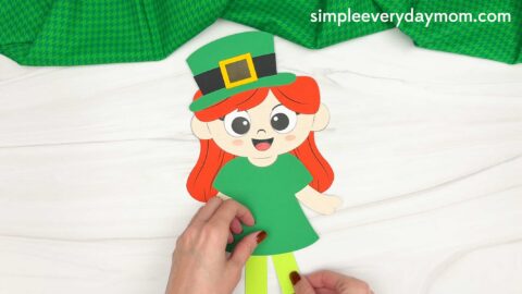 Girl Leprechaun Craft for Kids [Free Printable Template]