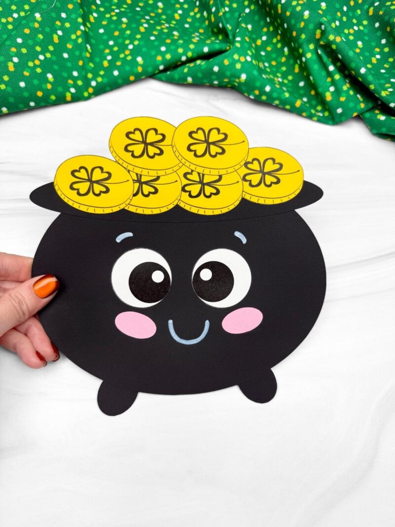 Pot of Gold Shape Craft for Kids [Free PDF Template]