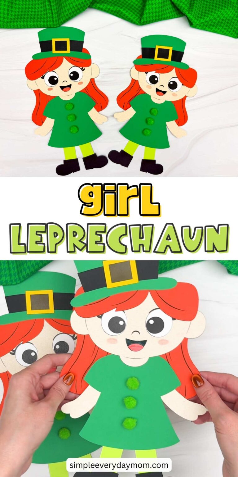 Girl Leprechaun Craft for Kids [Free Printable Template]