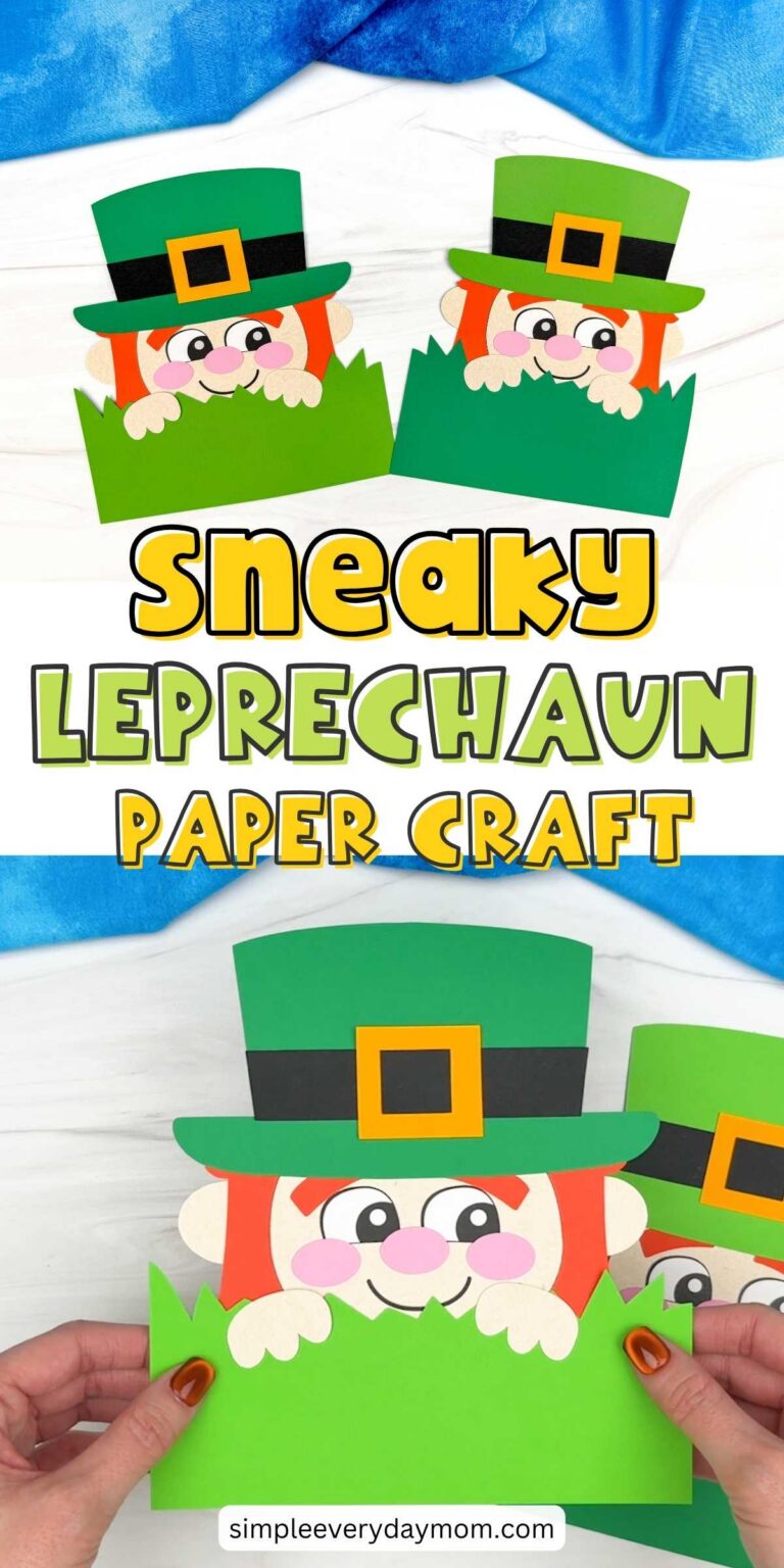 Sneaky Leprechaun Craft for Kids [Free PDF Template]