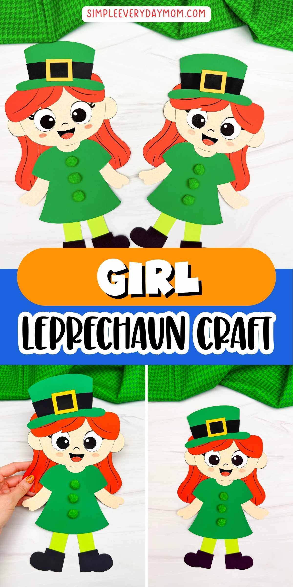 Girl Leprechaun Craft for Kids [Free Printable Template]