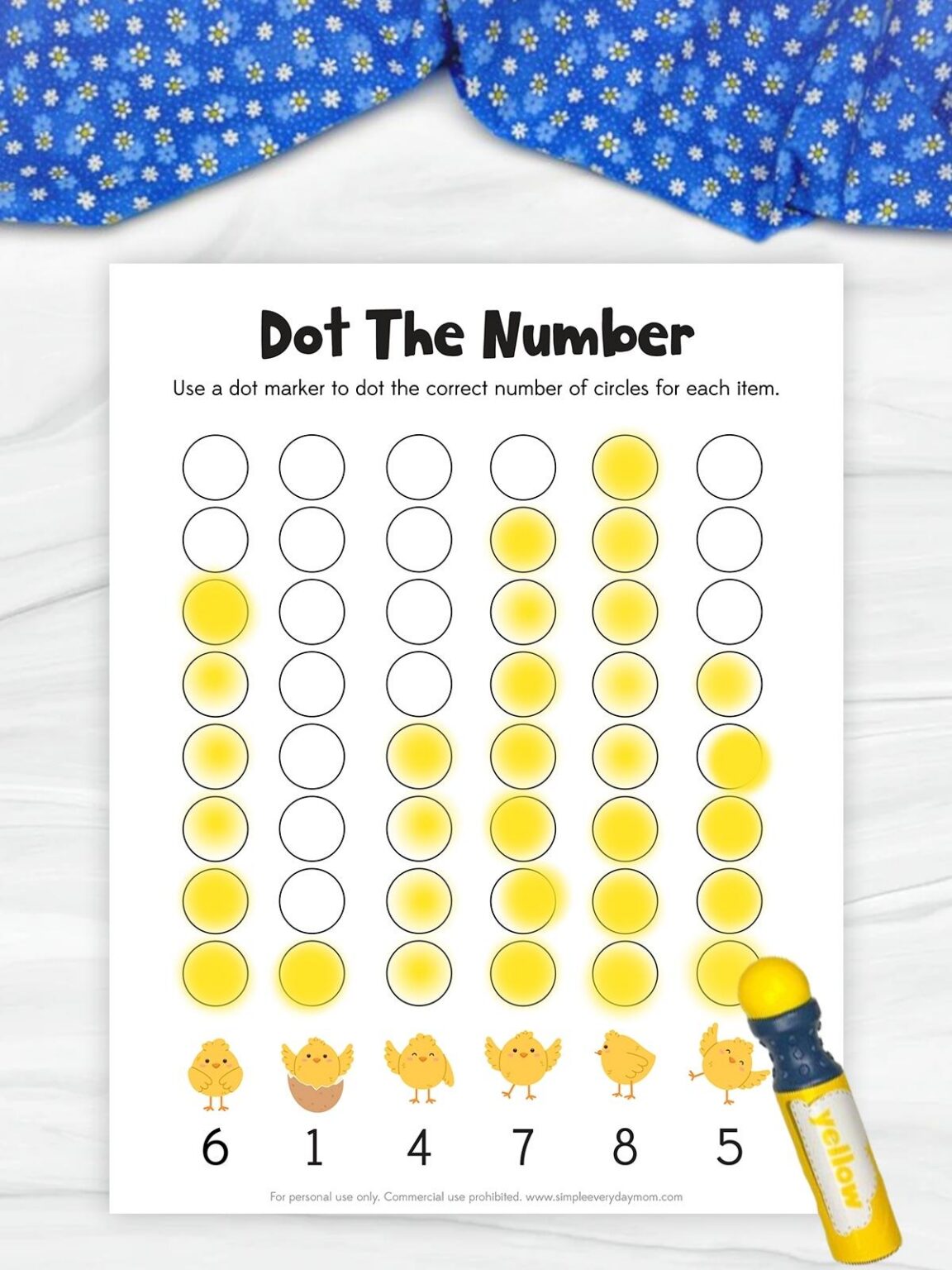 Free Chick Dot Marker Printables For Preschoolers