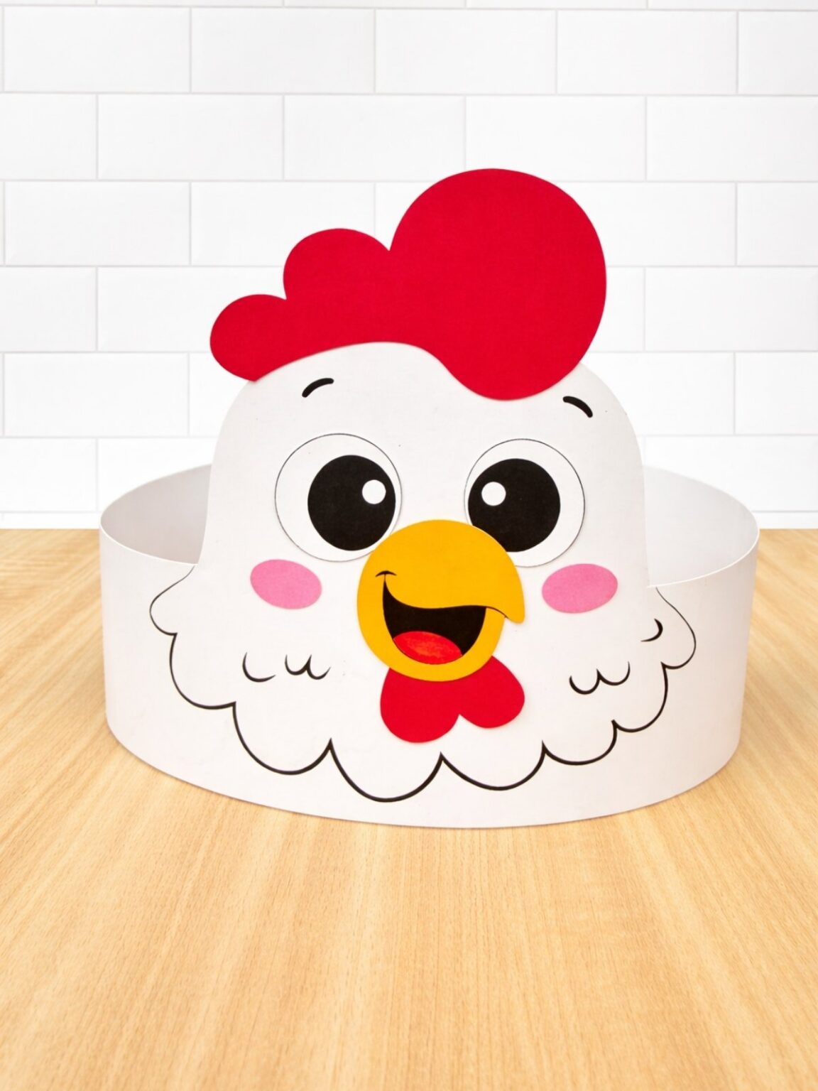 Chicken Headband Craft for Kids [Free Printable Template]