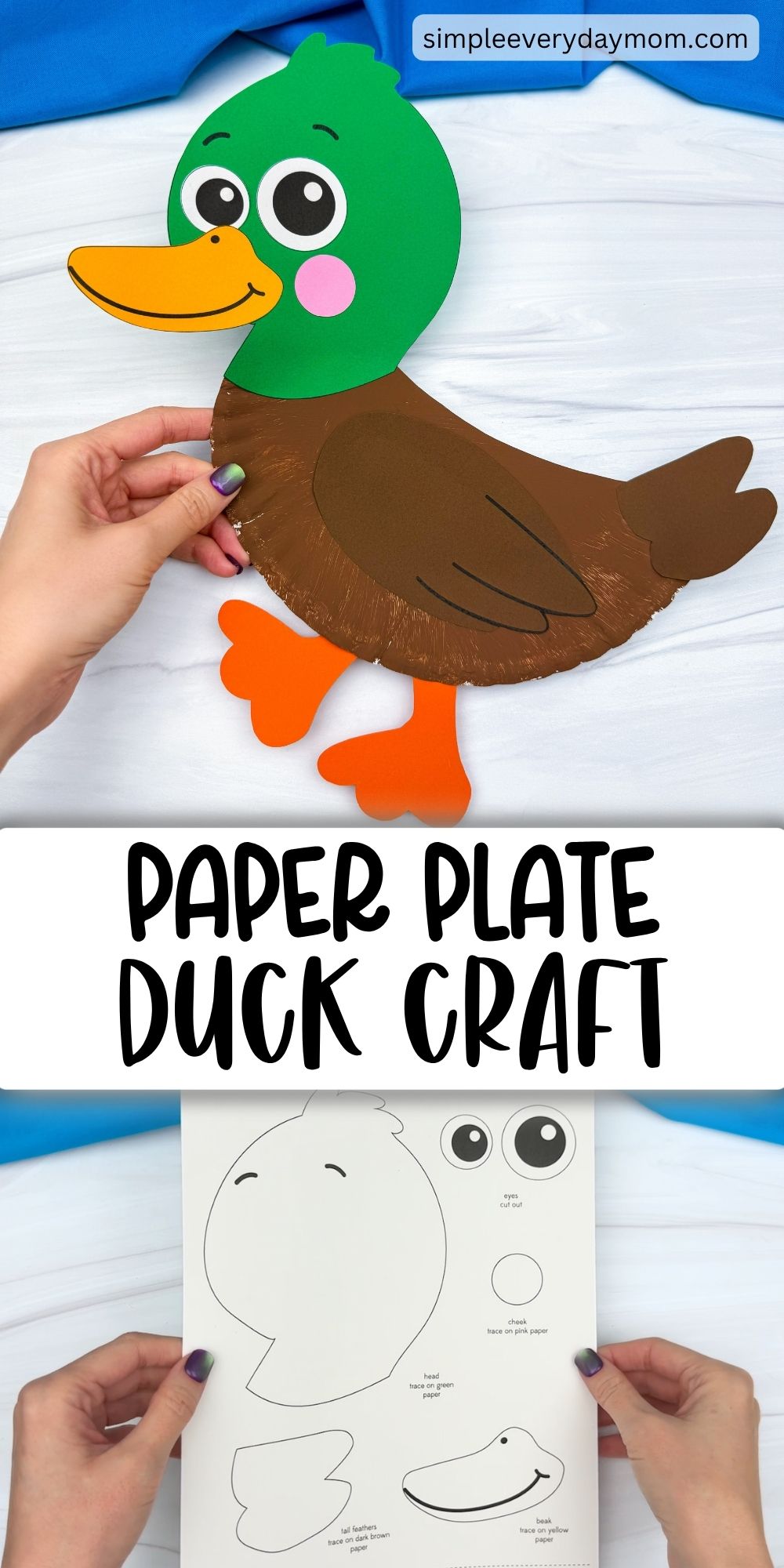 Duck Paper Plate Craft for Kids [Free Printable Template]