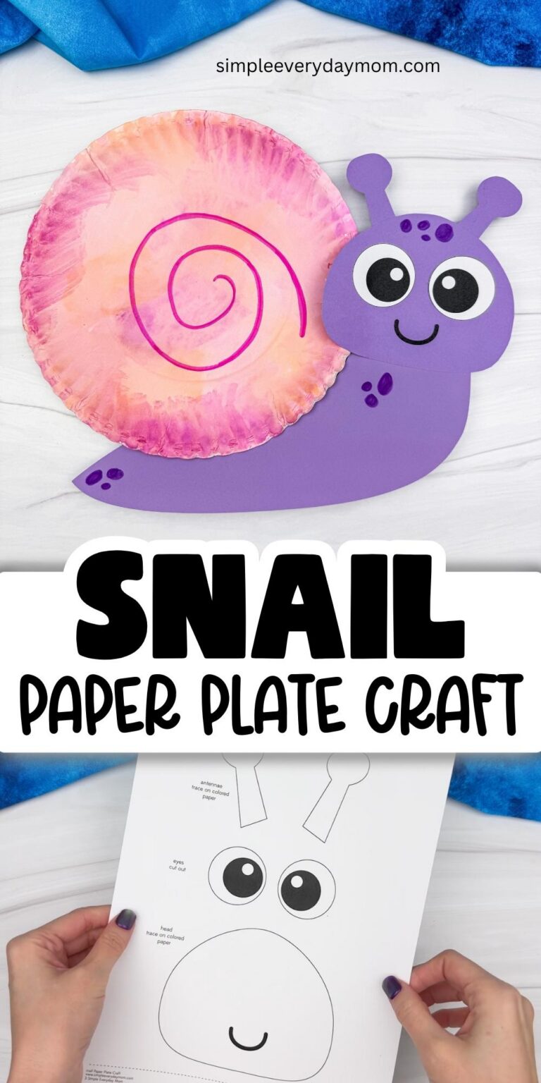 Snail Paper Plate Craft for Kids [Free PDF Template]