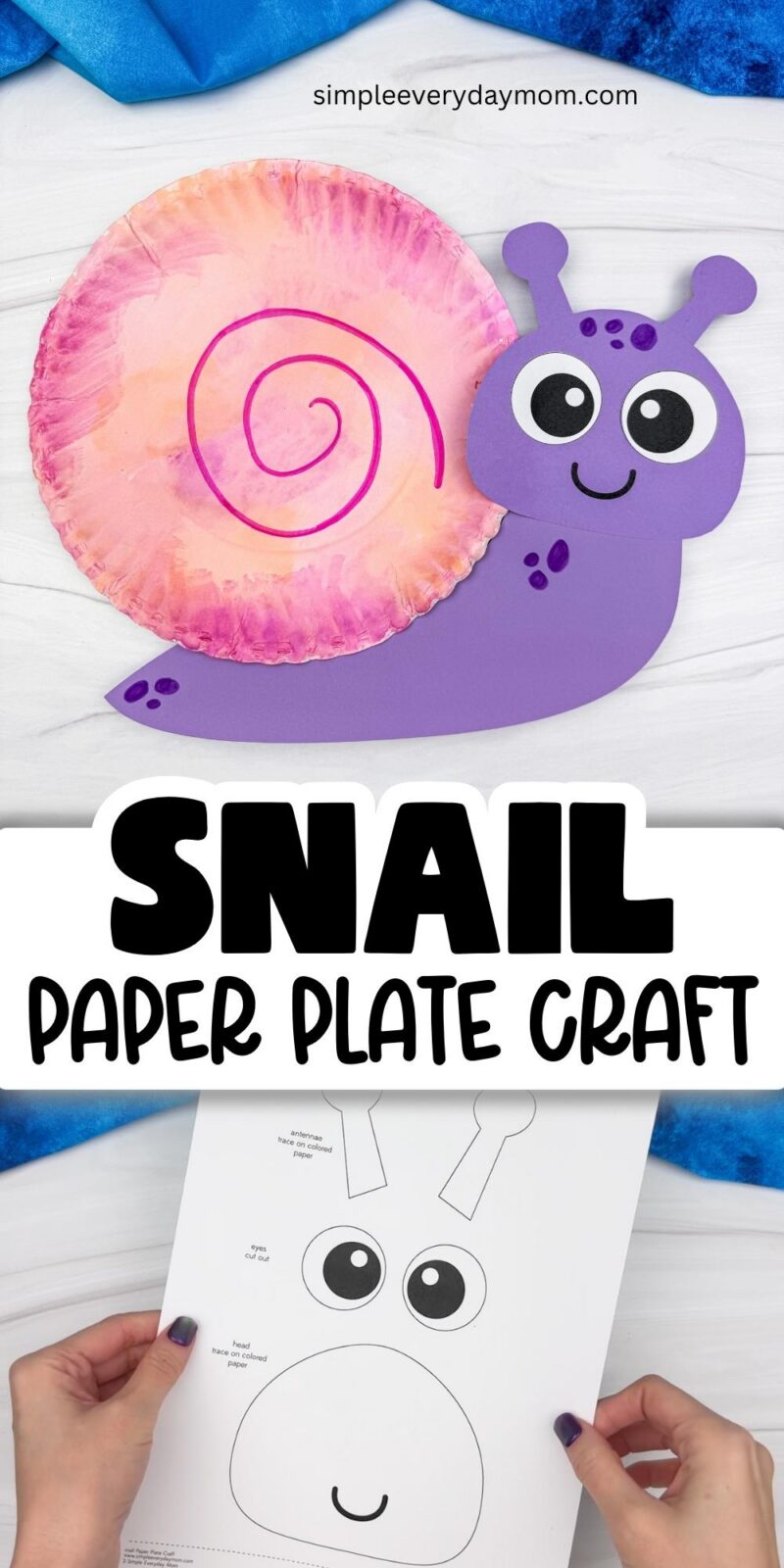 Snail Paper Plate Craft for Kids [Free PDF Template]
