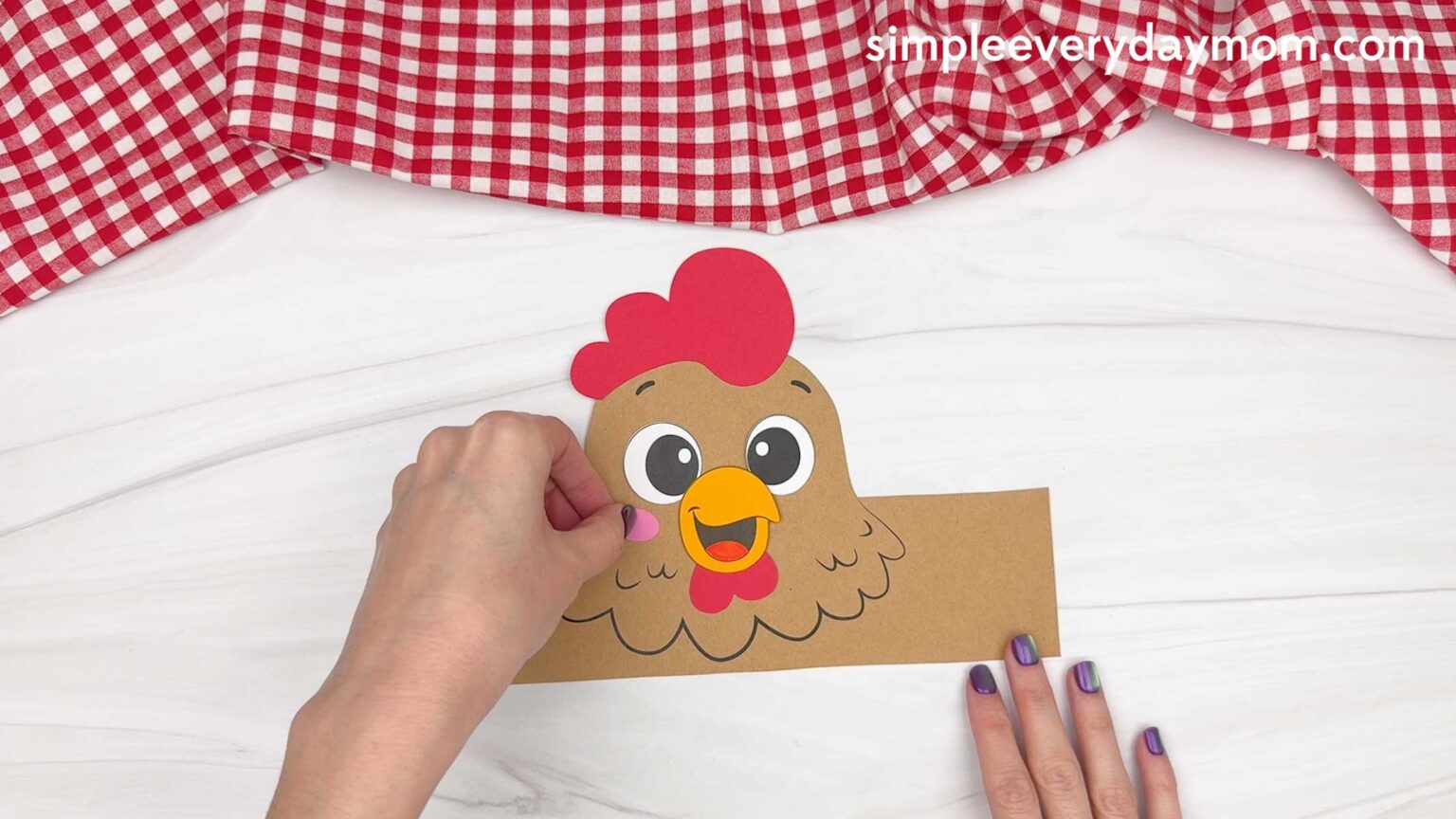 Chicken Headband Craft for Kids [Free Printable Template]