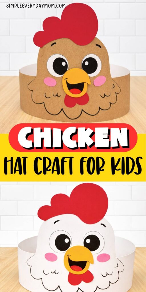 Chicken Headband Craft for Kids [Free Printable Template]