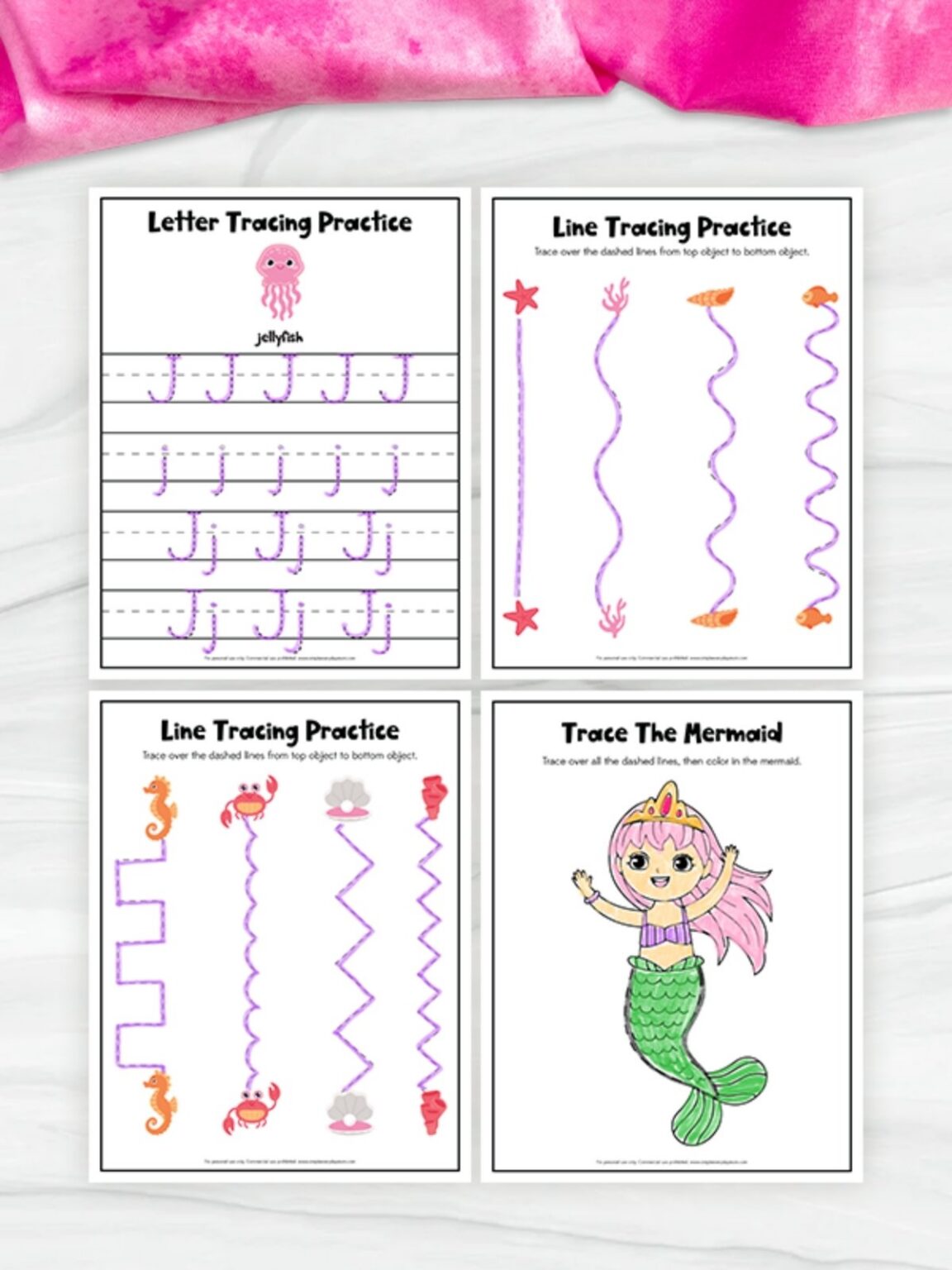 Free Printable Under The Sea Tracing Pages
