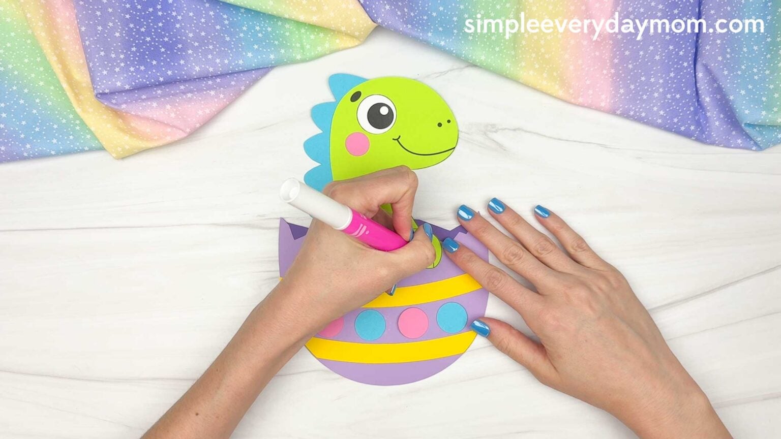 Dinosaur Easter Egg Craft for Kids [Free PDF Template]