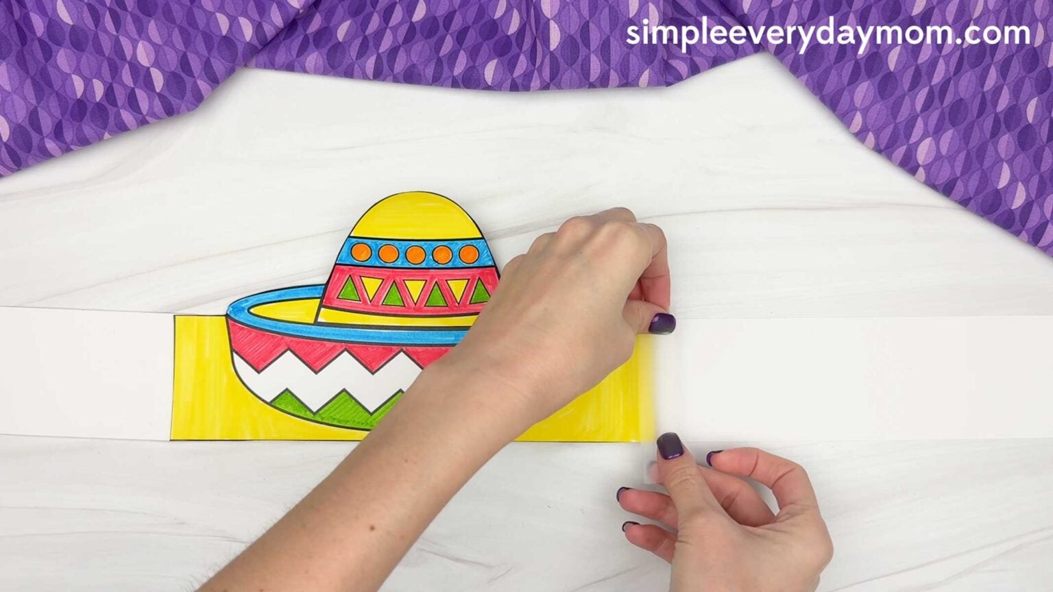 Sombrero Headband Craft for Kids [Free PDF Template]