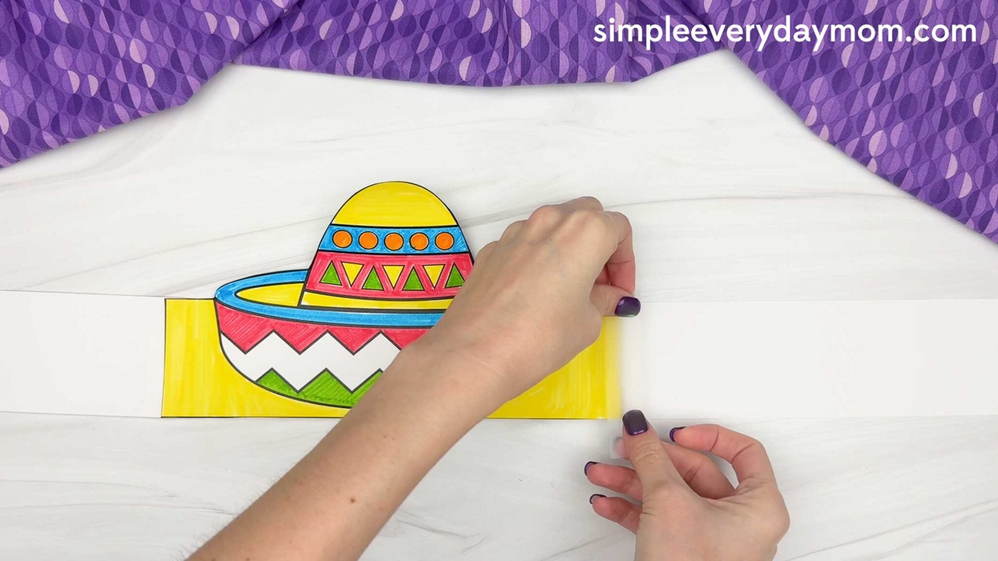 Sombrero Headband Craft for Kids [Free PDF Template]