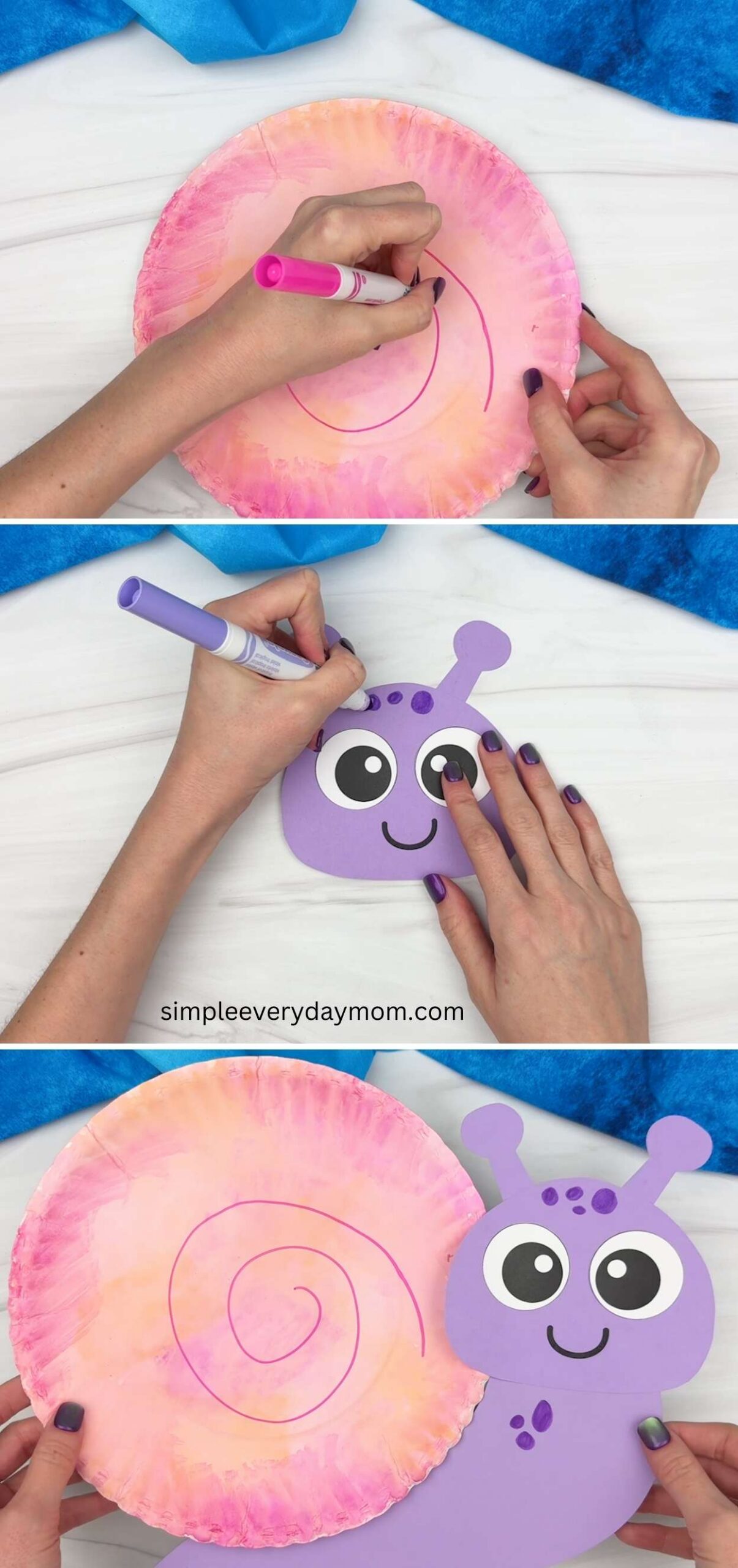 Snail Paper Plate Craft for Kids [Free PDF Template]
