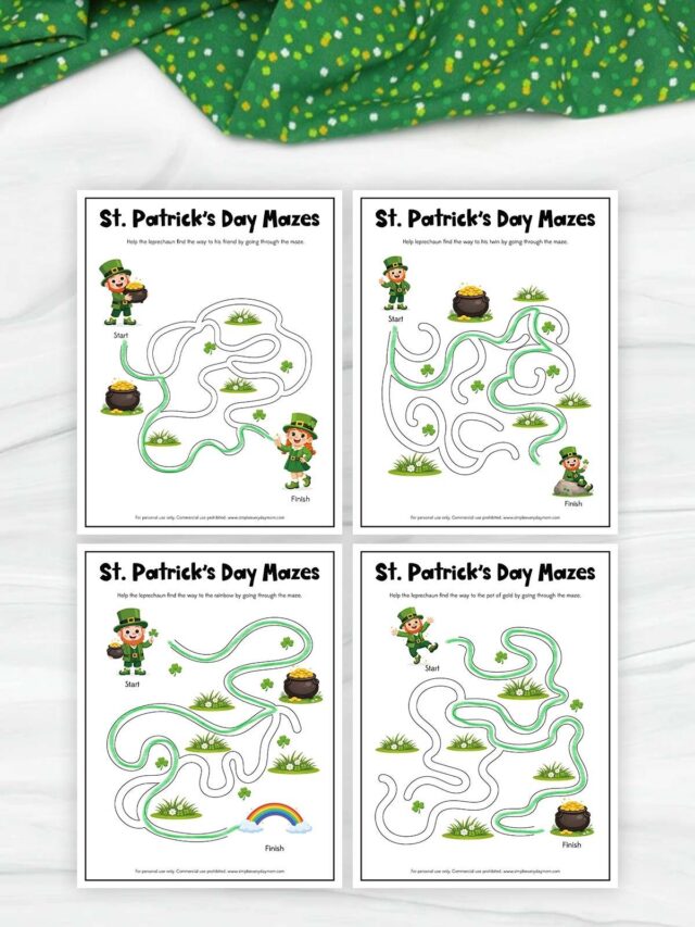 Free St. Patrick's Day Mazes For Preschoolers