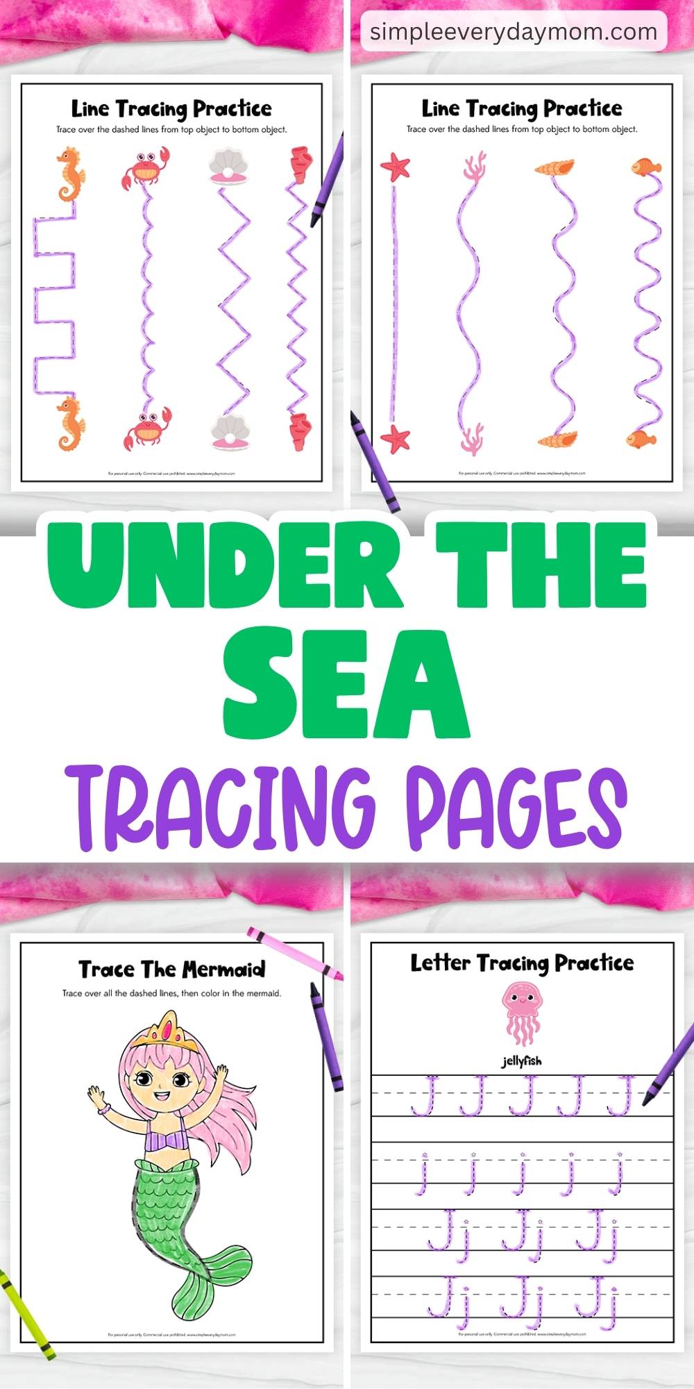 Free Printable Under The Sea Tracing Pages