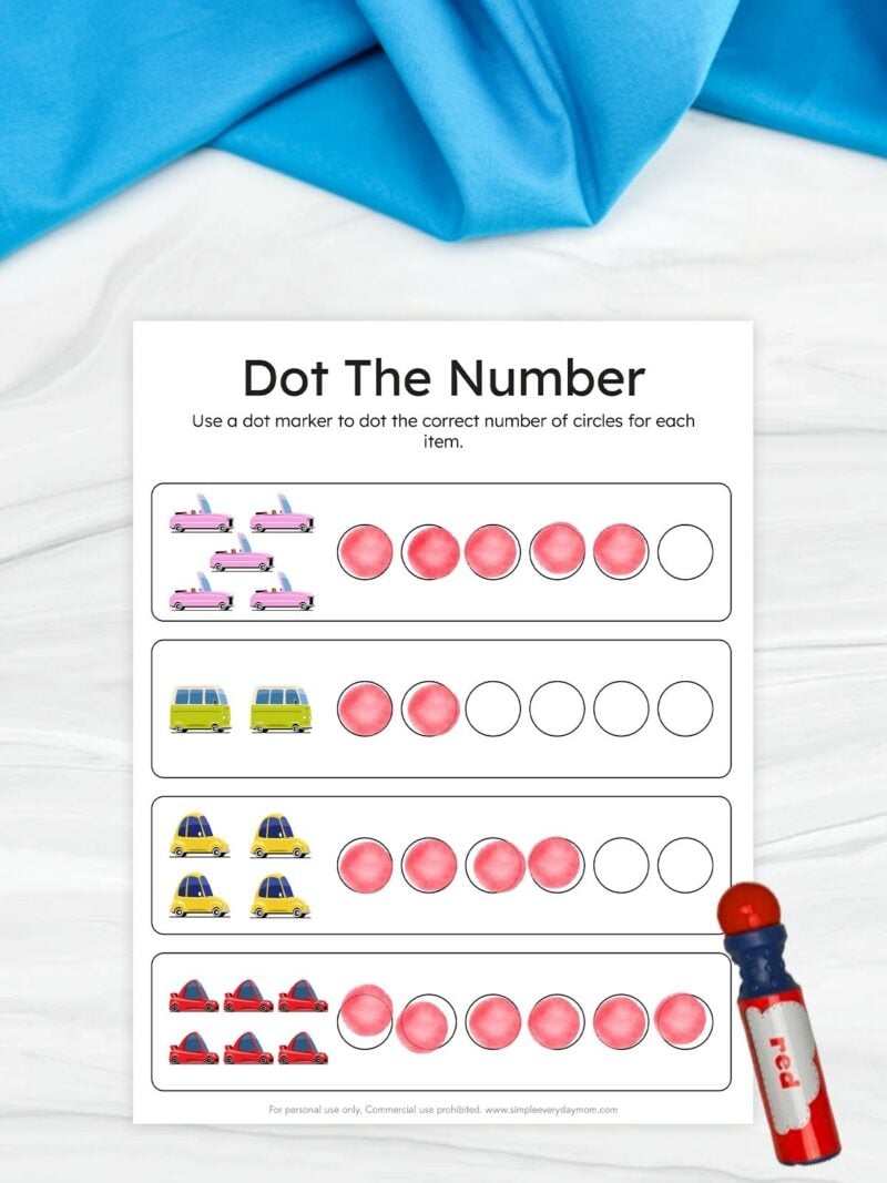 Free Car Do A Dot Printables For Preschoolers