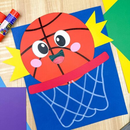 Basketball Craft for Kids [Free Printable Template]