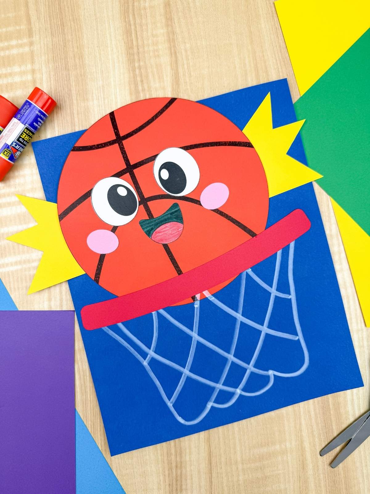 Basketball Craft for Kids [Free Printable Template]