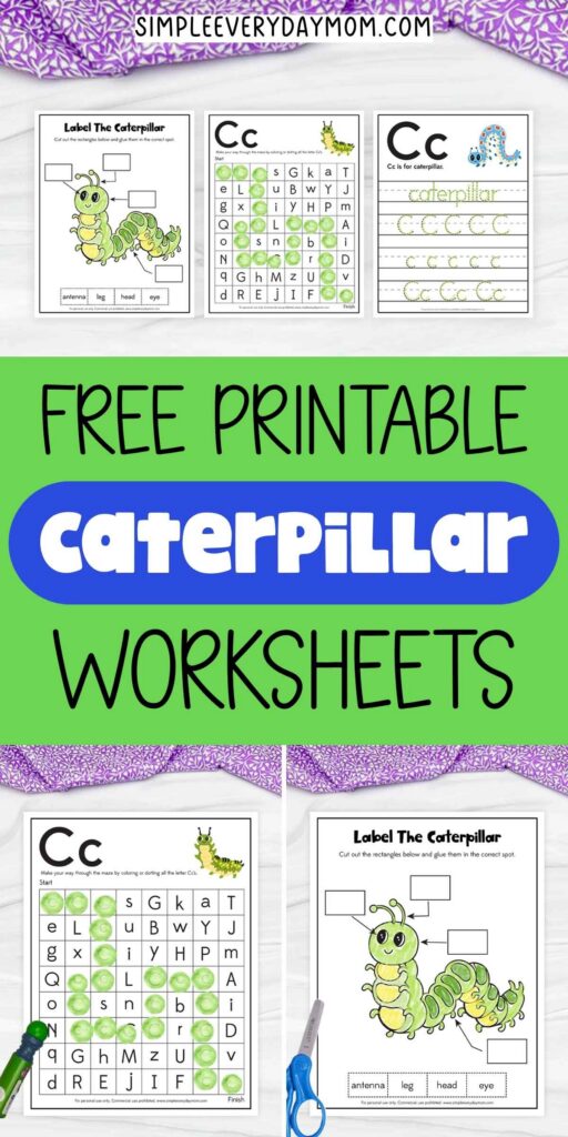 Free Caterpillar Worksheets For Pre-K And Kindergarten Kids