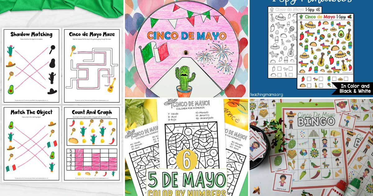 20 Kids' Cinco de Mayo Printables for Learning and Play