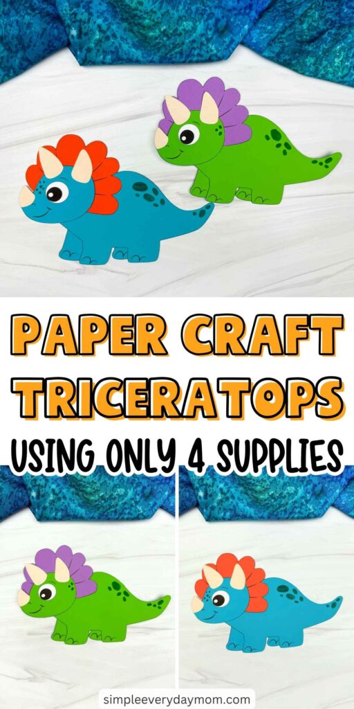 Dinosaur Paper Craft for Kids [Free PDF Template]