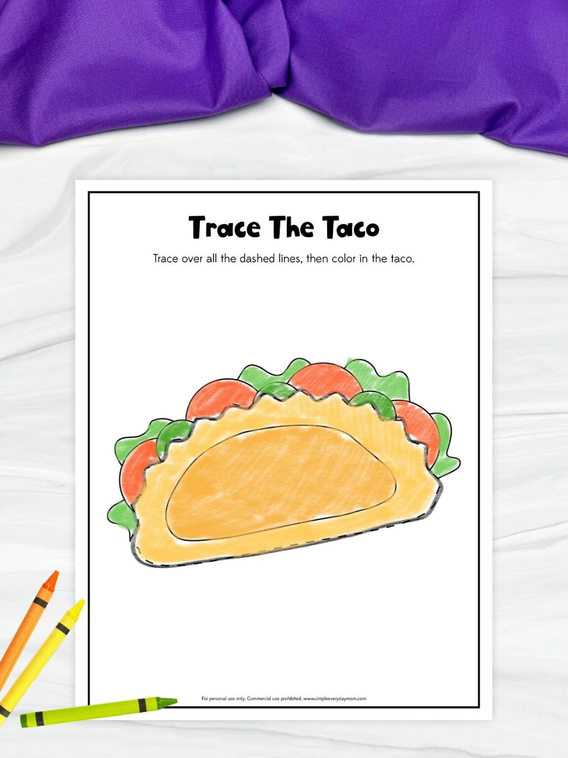 Cinco De Mayo Line Tracing Printables For Pre-K