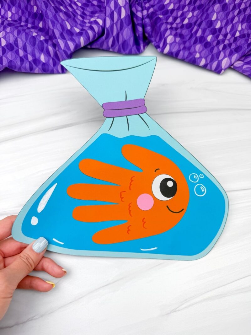 Handprint Goldfish Craft for Kids [Free PDF Template]