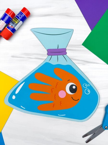 Handprint Goldfish Craft for Kids [Free PDF Template]