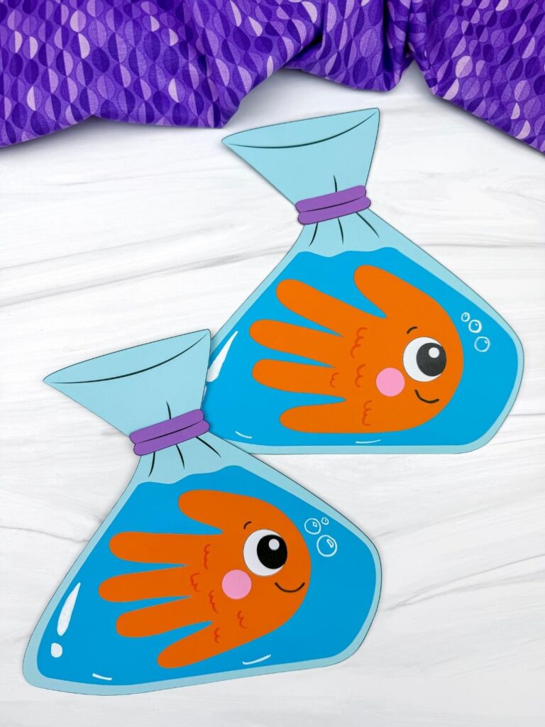 Handprint Goldfish Craft for Kids [Free PDF Template]