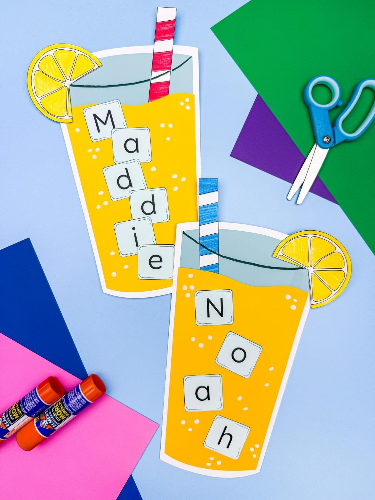 Lemonade Name Craft for Kids [Free PDF Template]