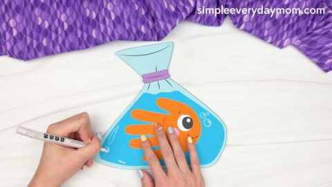 Handprint Goldfish Craft for Kids [Free PDF Template]