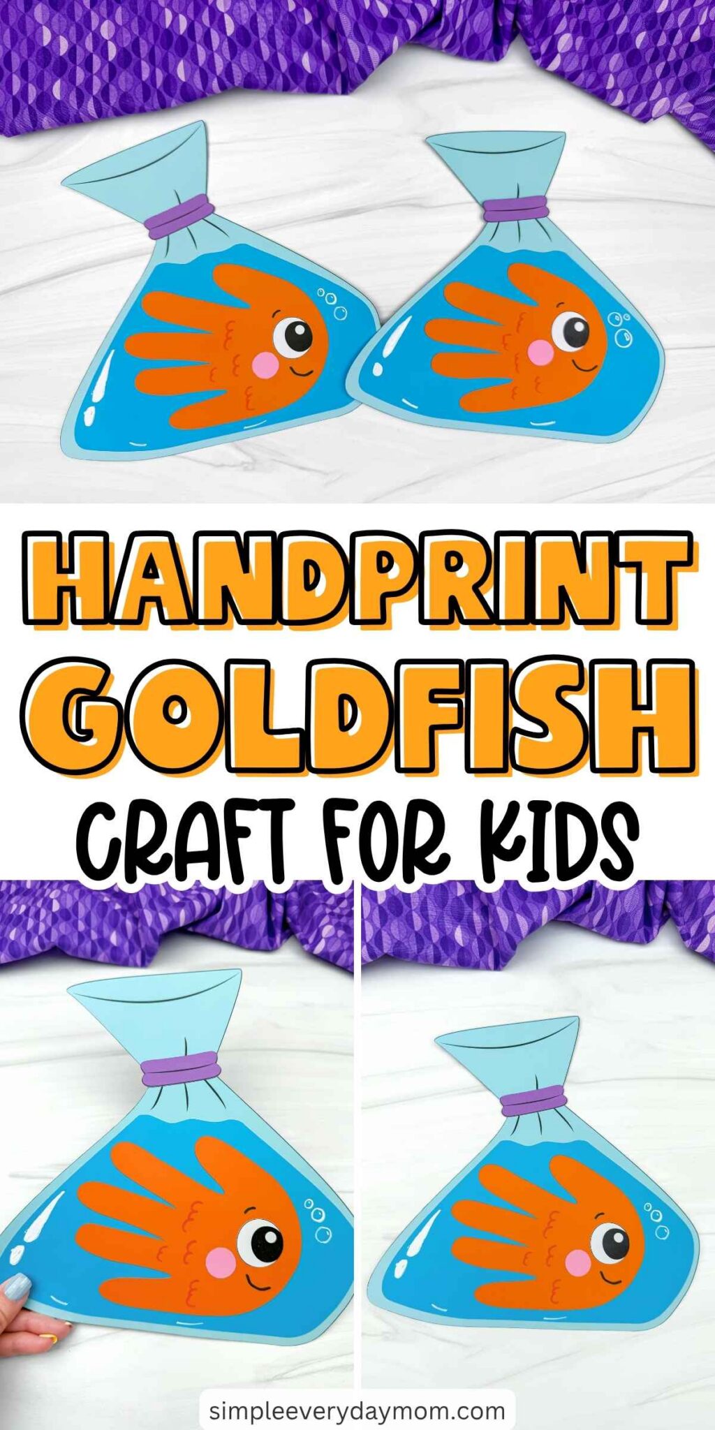Handprint Goldfish Craft for Kids [Free PDF Template]