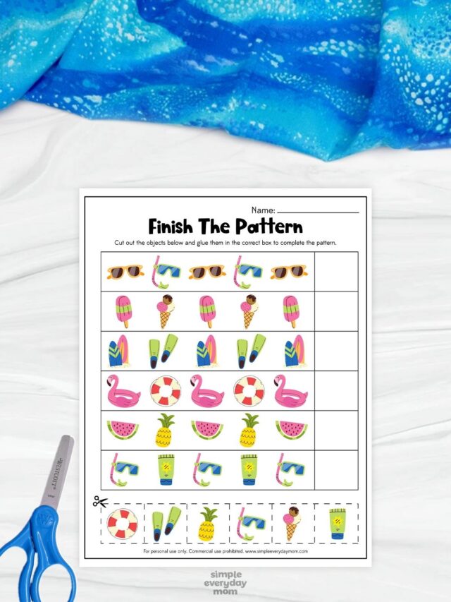 Free Printable Summer Pattern Worksheets For Kids