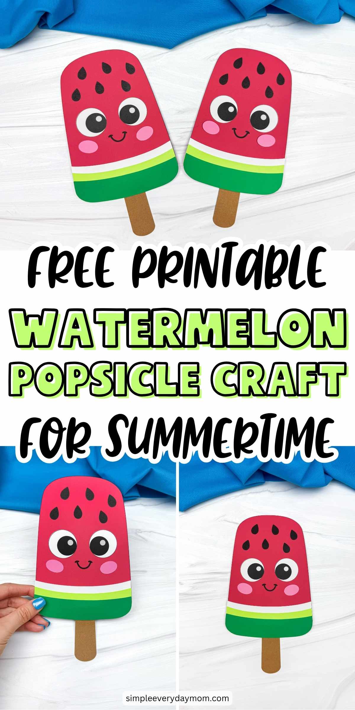 Summer Popsicle Craft for Kids [Free PDF Template]