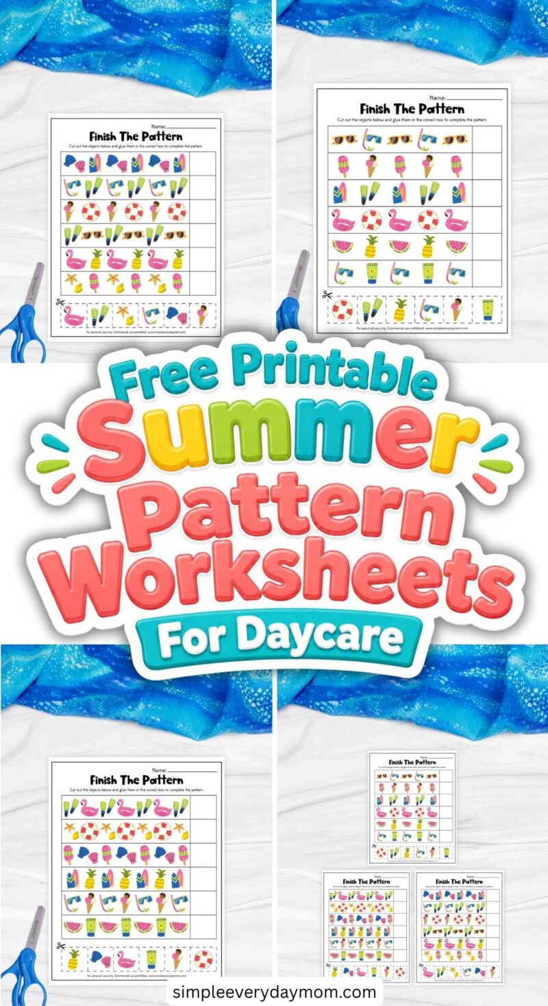 Free Printable Summer Pattern Worksheets For Kids