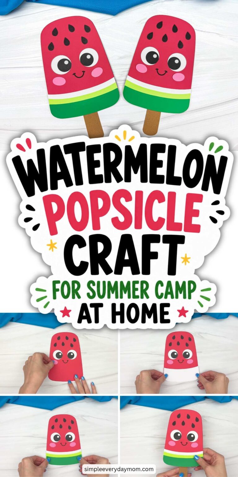 Summer Popsicle Craft for Kids [Free PDF Template]
