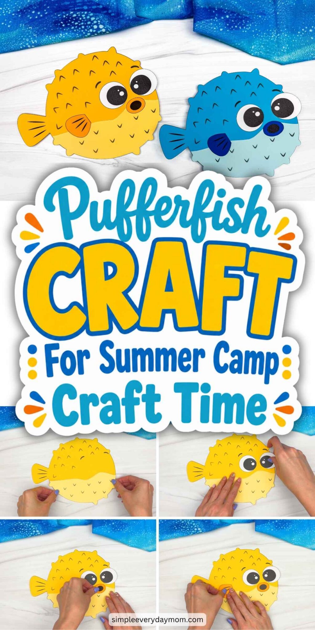 Pufferfish Paper Craft for Kids [Free PDF Template]